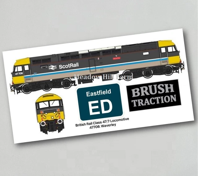 BRITISH RAIL CLASS 47 Fridge Magnet 47708 Waverley ScotRail Diesel ...
