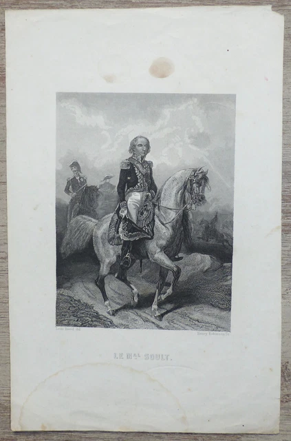 GRAVURE: MARÉCHAL SOULT, dessin de Louis David et gravure de H ...