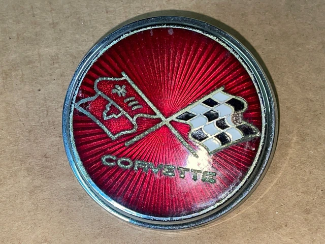 CORVETTE C3 FRONT Bumper Nose Emblem Original GM # 347915 Used 75 76 ...