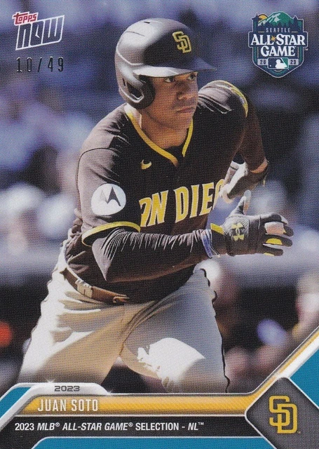 JUAN SOTO SAN DIEGO PADERS 2023 TOPPS NOW ALL-STAR JEU ASG-JS BLEU 10/ ...