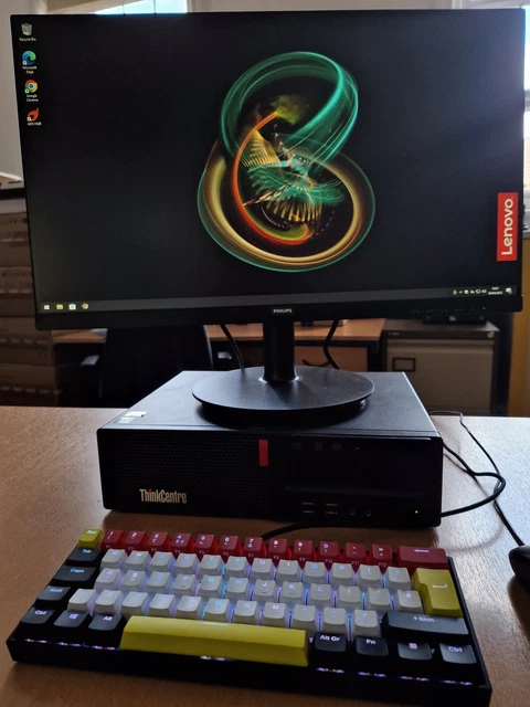 LENOVO THINKCENTRE SFF Complete PC Setup Monitor Keyboard Mouse Win10 ...