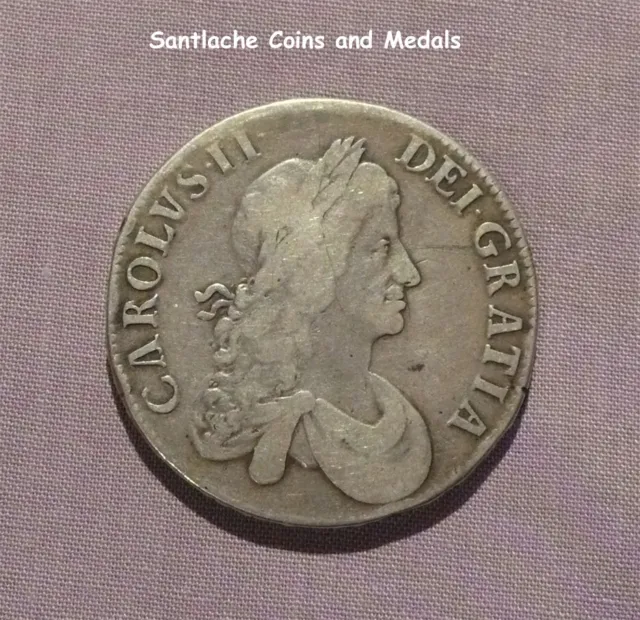 1664 KING CHARLES Ii Silver Crown - Xvi Edge £219.00 - PicClick UK
