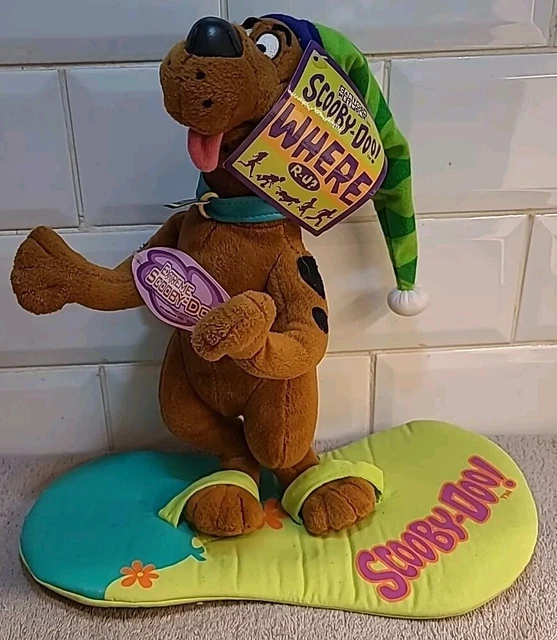 VINTAGE SCOOBY DOO Extreme Surfing Surf Soft Plush Teddy Applause With ...