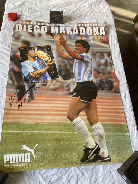 ANCIENNES AFFICHES POSTERS Puma Diego Maradona 1986 Avec Autographe EUR ...