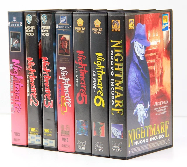 NIGHTMARE VHS WES Craven Collection Complete Silver & Gold CBS Fox ...