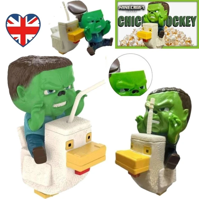 CINEMARK MINECRAFT MOVIE Chicken Jockey Popcorn Bucket & Cup Combo Set ...