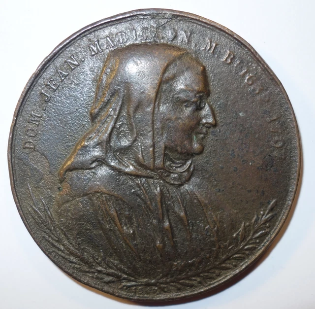 GRANDE MÉDAILLE JEAN Mabillon, religieux et un historien français 1632 ...