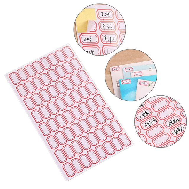 10 SHEETS WHITE Sticker self adhesive labels name tags price sticker ...