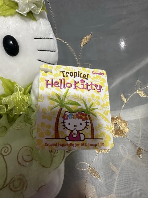 HELLO KITTY TROPICAL Plush Grass Skirt with Flowers with Suction Cup ...