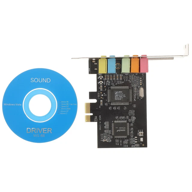 SCHEDA AUDIO INTERNA PCI 5.1 + Low Profile Bracket 5 interfacce 6 audio ...