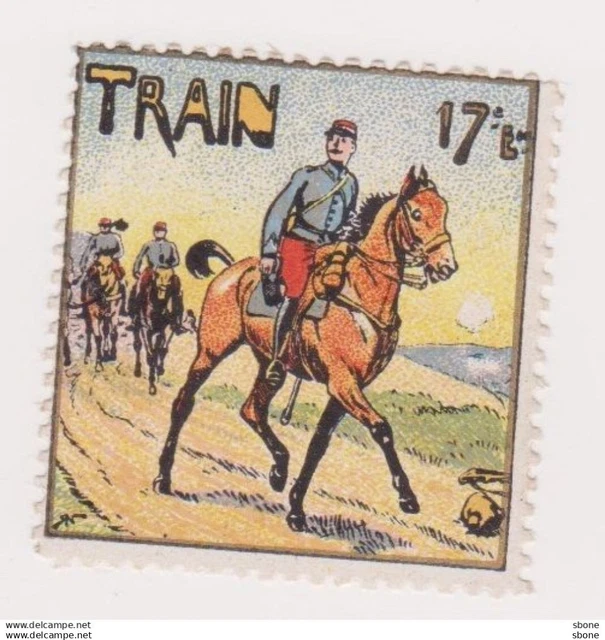 VIGNETTE MILITAIRE DELANDRE - 17ème régiment du train EUR 2,00 ...