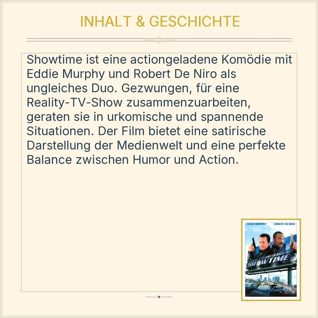 SHOWTIME MIT EDDIE Murphy Robert De Niro DVD Krimi Komödie FSK 12 ...