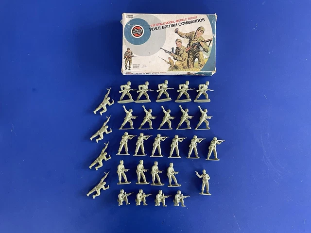 AIRFIX TOY SOLDIERS British Commandos, Rarer Box, 1 32 scale WW2 Full ...