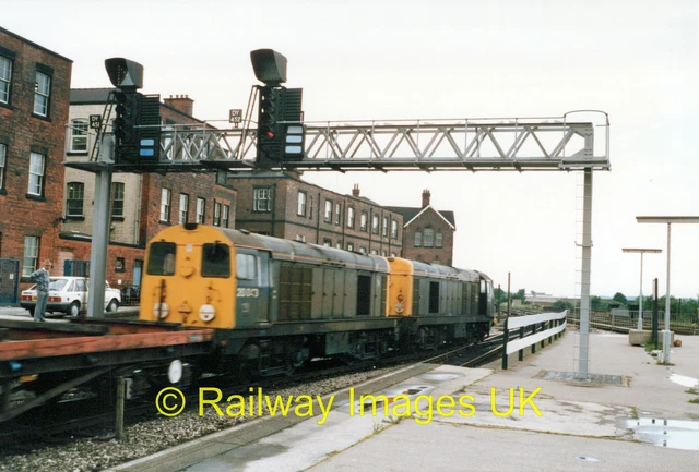 RAILWAY PHOTO 6X4 Class 20 20 Double Headed Steel Wagons Derby c1988 £2 ...