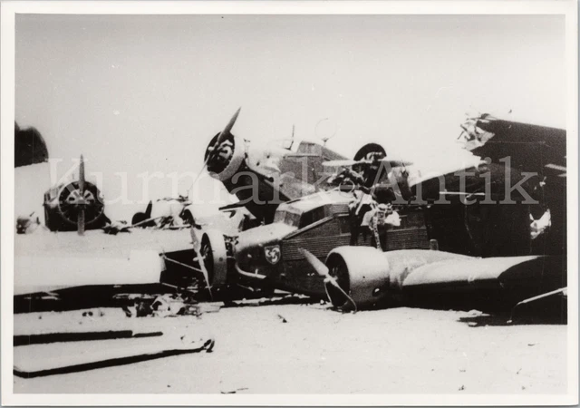 B822 FOTO WEHRMACHT Archiv Repro Luftwaffe Flugzeug Ju52 Kreta ...