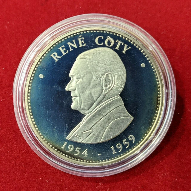 FRANCIA PRESIDENTE DELLA Repubblica Rene Coty 1954-1959 Con Spina EUR ...