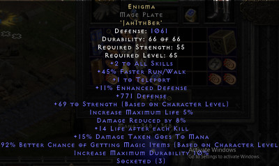 Mage plate enigma diablo 2 - visionsjmk