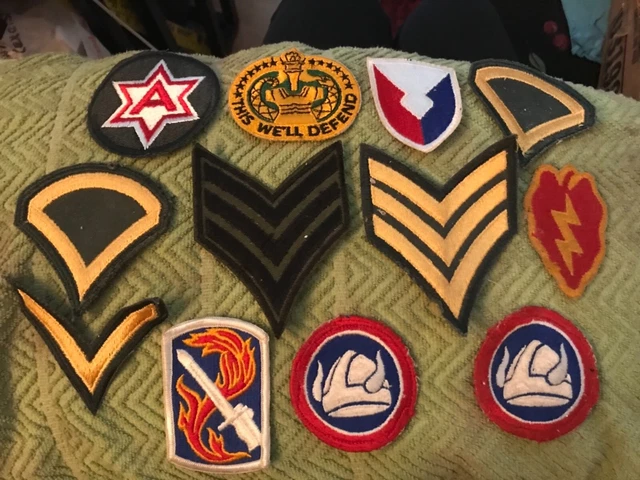 VINTAGE US ARMY Military Patches Shoulder Boards WW2 / Post WWII EUR 43 ...