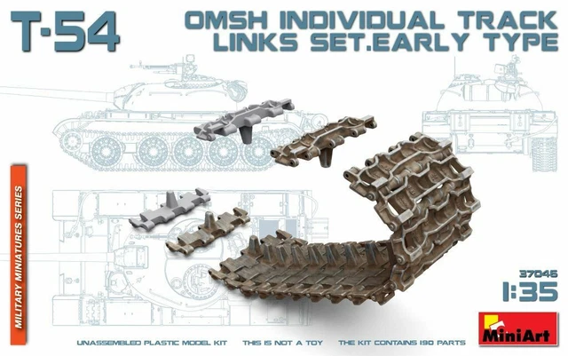 MINIART 37046 - 1:35 T-54 OMSh Individual Track Links Set. Early Type ...