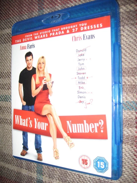 WHAT'S YOUR NUMBER Blu Ray Anna Faris Chris Evans Uk Release Mint Disc ...