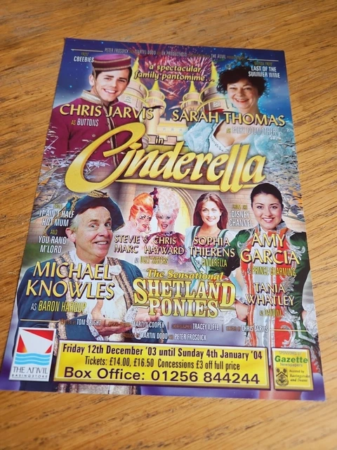 THE ANVIL BASINGSTOKE Theatre Pantomime Programme 2003/04, Cinderella ...