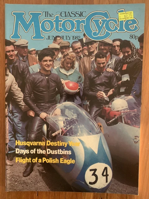 VINTAGE CLASSIC MOTORCYCLE Mag 82 Triumph T100 Husqvarna Dustbin ...
