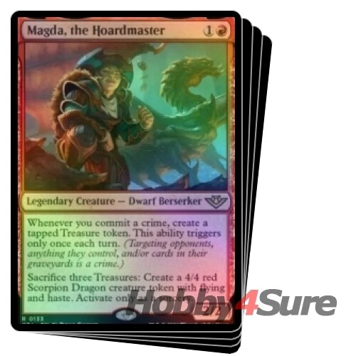 FOIL MAGDA, THE Hoardmaster X4 M/NM Magic MTG Outlaws Of Thunder ...
