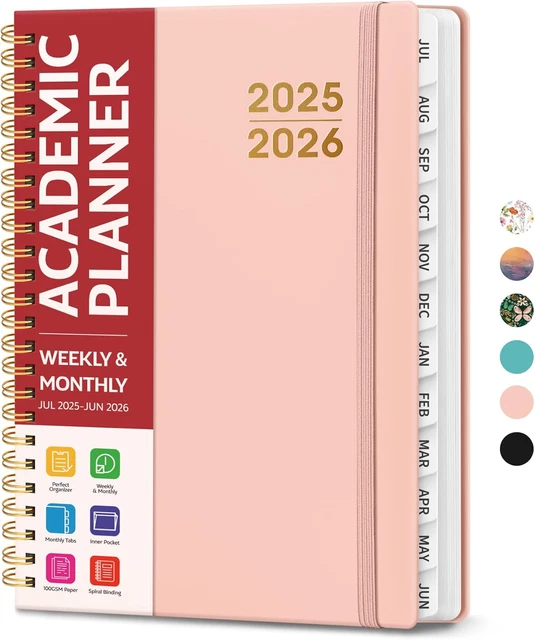 ACADEMIC PLANNER 2025-2026 for Women & Men, Monthly and Weekly Calendar ...