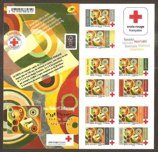 2020 CARNET ADHÉSIF BC 1863 CROIX-ROUGE- NEUF** NON plié LUXE MNH EUR ...