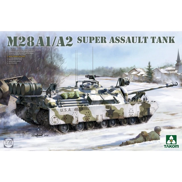 TAKOM 1:35 M28 A1/A2 Super Assault Tank Model Military Kit TAK2210 £39. ...