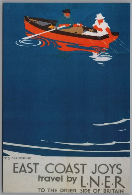 EAST COAST JOYS Travel by LNER - Railway Advert Poster Postcard ...