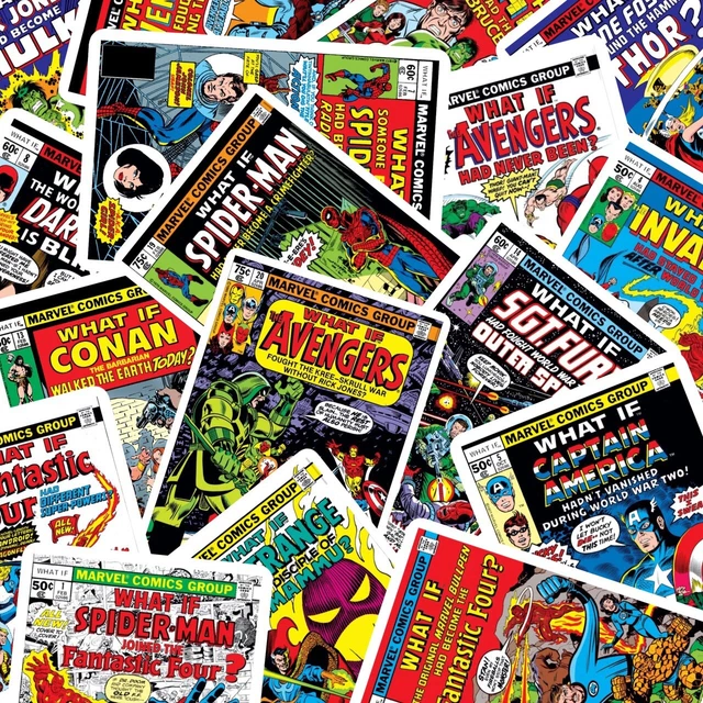 WHAT IF MARVEL Comic Book Covers Stickers 40 Pack Sticker Set ...
