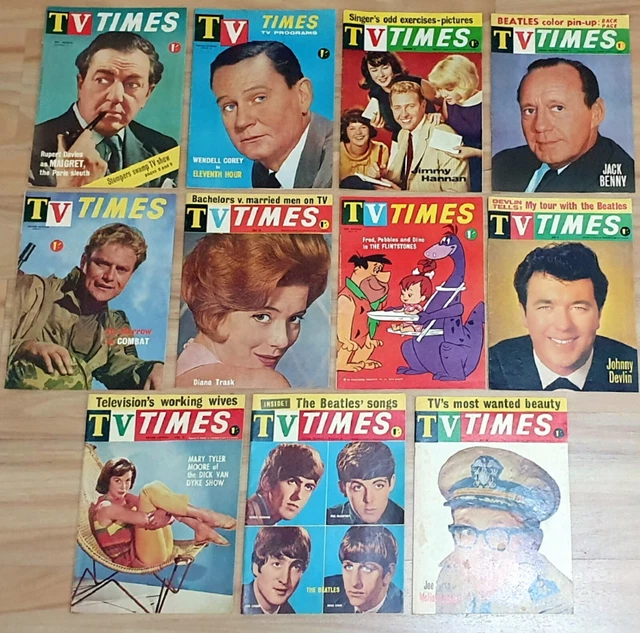 RARE COLLECTABLE WESTERN Australian TV Times 1963-4 x 11 Magazines ...