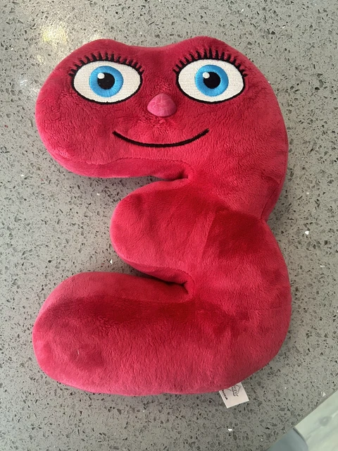 CBEEBIES NUMBERJACKS NUMBER 3 Rare Plush Soft Toy Red £25.00 - PicClick UK
