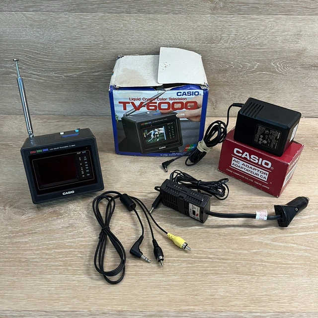 CASIO LCD COLOR Portable Television TV-6000 Vintage NO PICTURE Audio ...