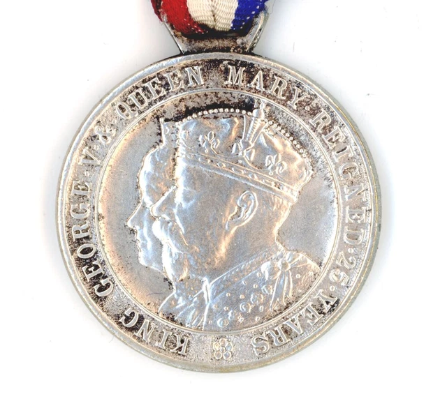 SILVER JUBILEE KING George V 1935 medal medallion Sutton Coldfield A ...