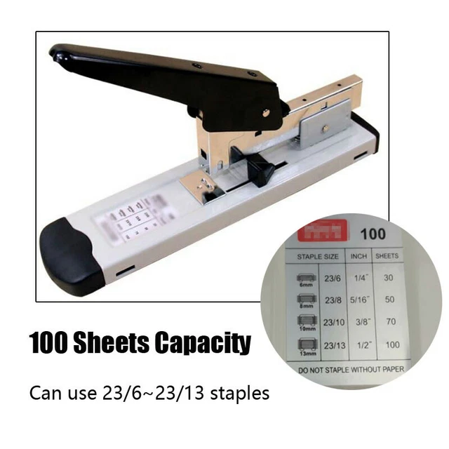 HEAVY DUTY SCHOOL Home Office Desk Stapler 100 Sheets Capacity W/ 4 ...