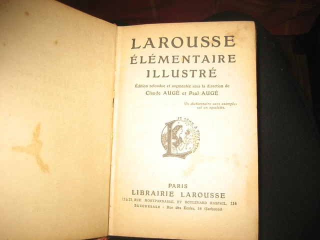 LAROUSSE ELEMENTAIRE ILLUSTRE Et Vocabulaire Orthographique EUR 9,50 - PicClick FR