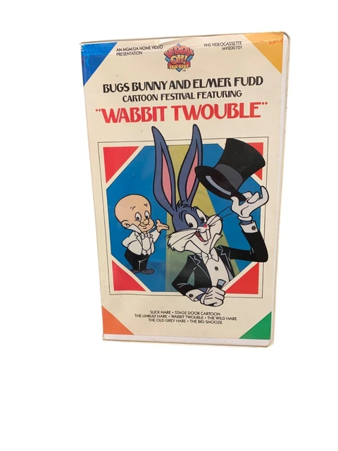 RARE MGM/UA HOME Video Bugs Bunny & Elmer Fudd "Wabbit Twouble" VHS ...