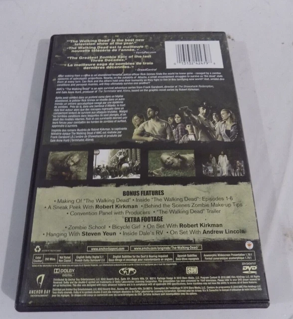 AMC THE WALKING Dead Complete First Season DVD Bilingual $4.50 ...