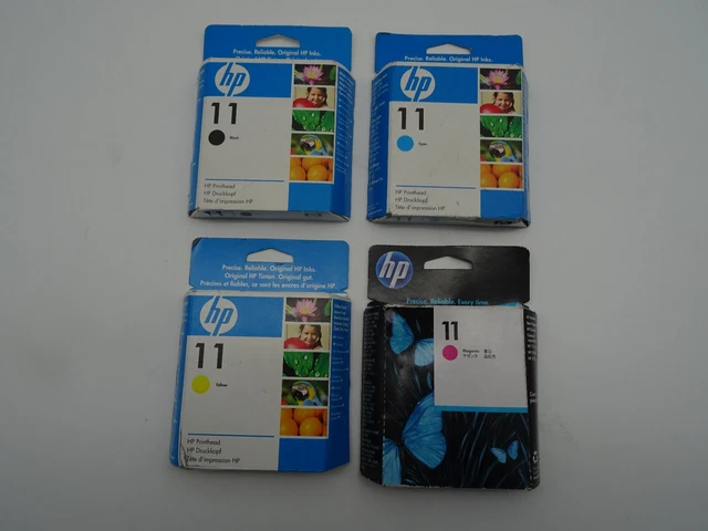ORIGINAL HP 11 / C4810A + C4811A + C4812A + C4813A Druckkopf SET MHD ...