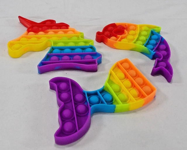 PUSH POP IT Fidget Toy, Unicorn, Dolphin, mermaid Tail $8.98 - PicClick