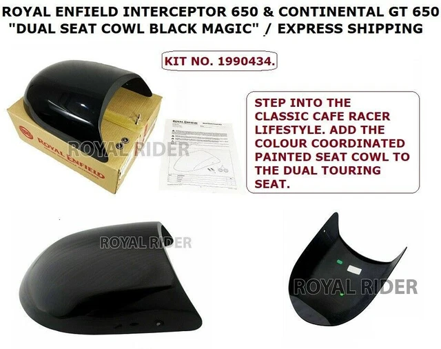 ROYAL ENFIELD INTERCEPTOR 650 & GT 650 "DUAL SEAT COWL BLACK ...