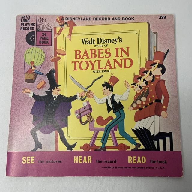 WALT DISNEY BABES in Toyland Record & Book Vintage 1968 Little Long ...
