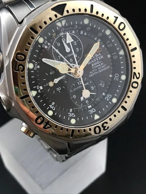 SEIKO SCUBAMASTER 7K52-6A00 titanium diving watch £299.00 - PicClick UK