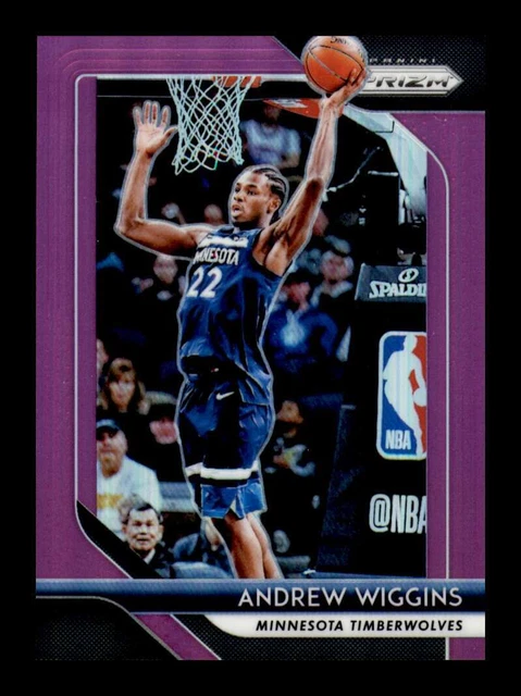 2018-19 PANINI PRIZM violet prizm Andrew Wiggins #87 Minnesota ...