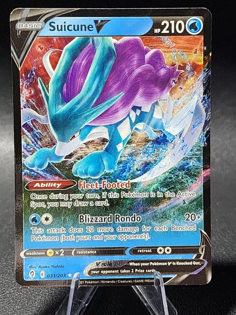 SUICUNE V 031/203 Rare V Evolving Skies Pokemon LP $3.20 - PicClick AU