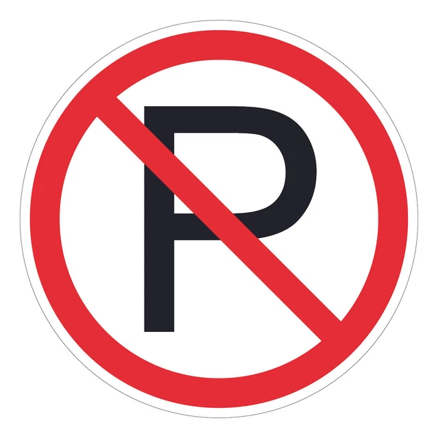 STICKER PROHIBITION SIGN "parking prohibited" sign film self-adhesive ...
