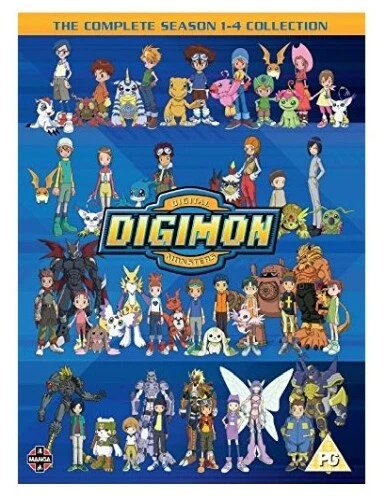 DIGIMON DIGITAL MONSTERS Season 1 To 4 Complete Collection [Uk] New Dvd ...