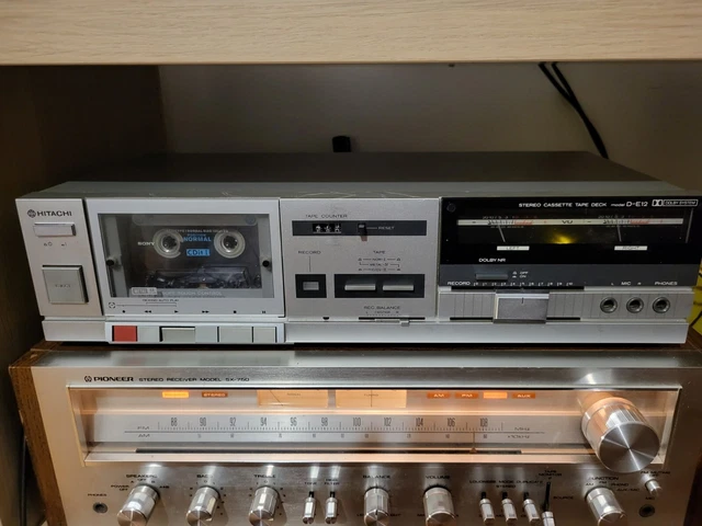 PLATINE CASSETTE HITACHI D-E12 DOLBY SYSTEM STEREO EN ETAT DE MARCHE ...